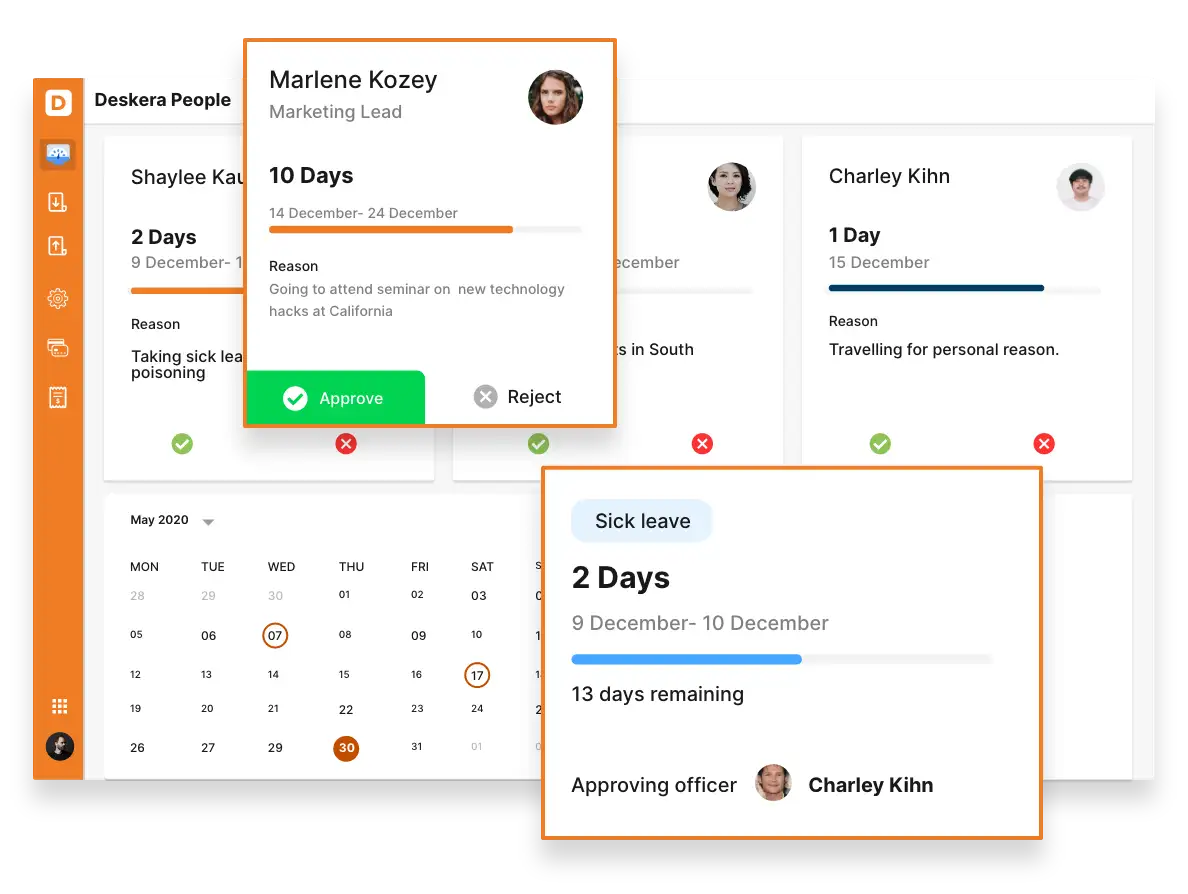 Deskera Eleave Manager Self Service