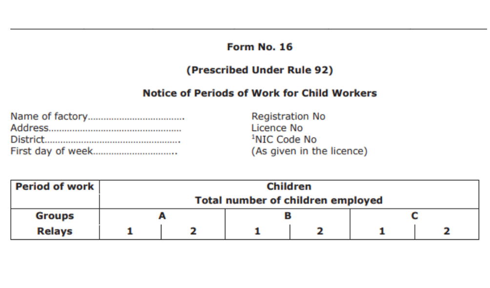 Gujarat Factories Rules, 1963 - Forms (Part 2)