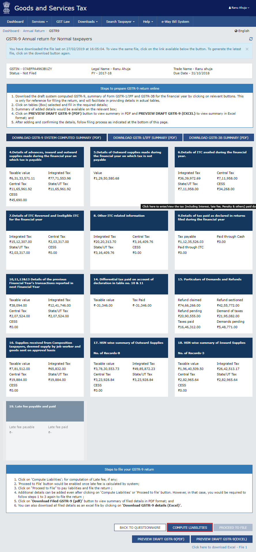 How to File GSTR-9 on GST Portal?