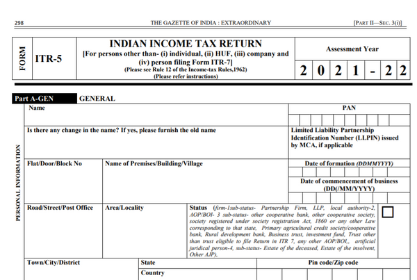 What is ITR5 and How to File It?
