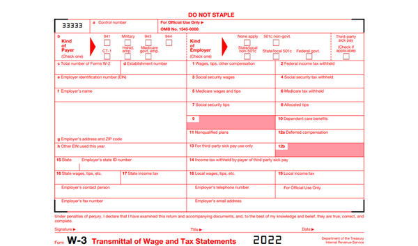 What Is a W-3 Form and How Do I File It?