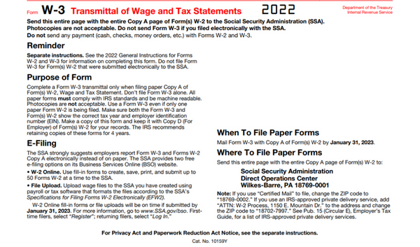 What Is a W-3 Form and How Do I File It?