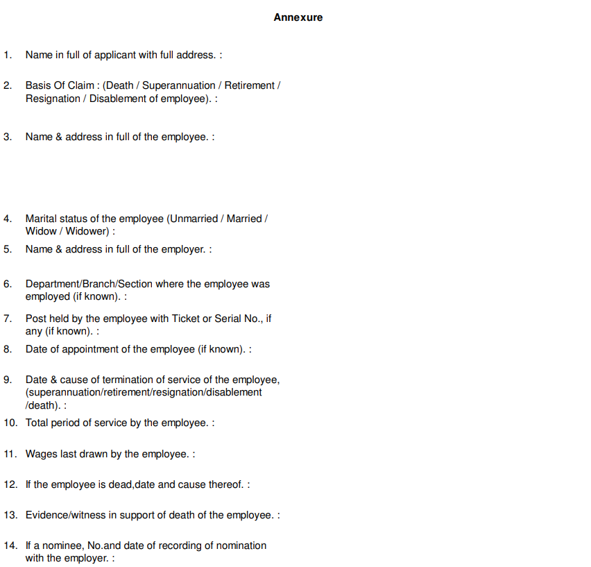 Central Form N - Application Direction Controlling Authority