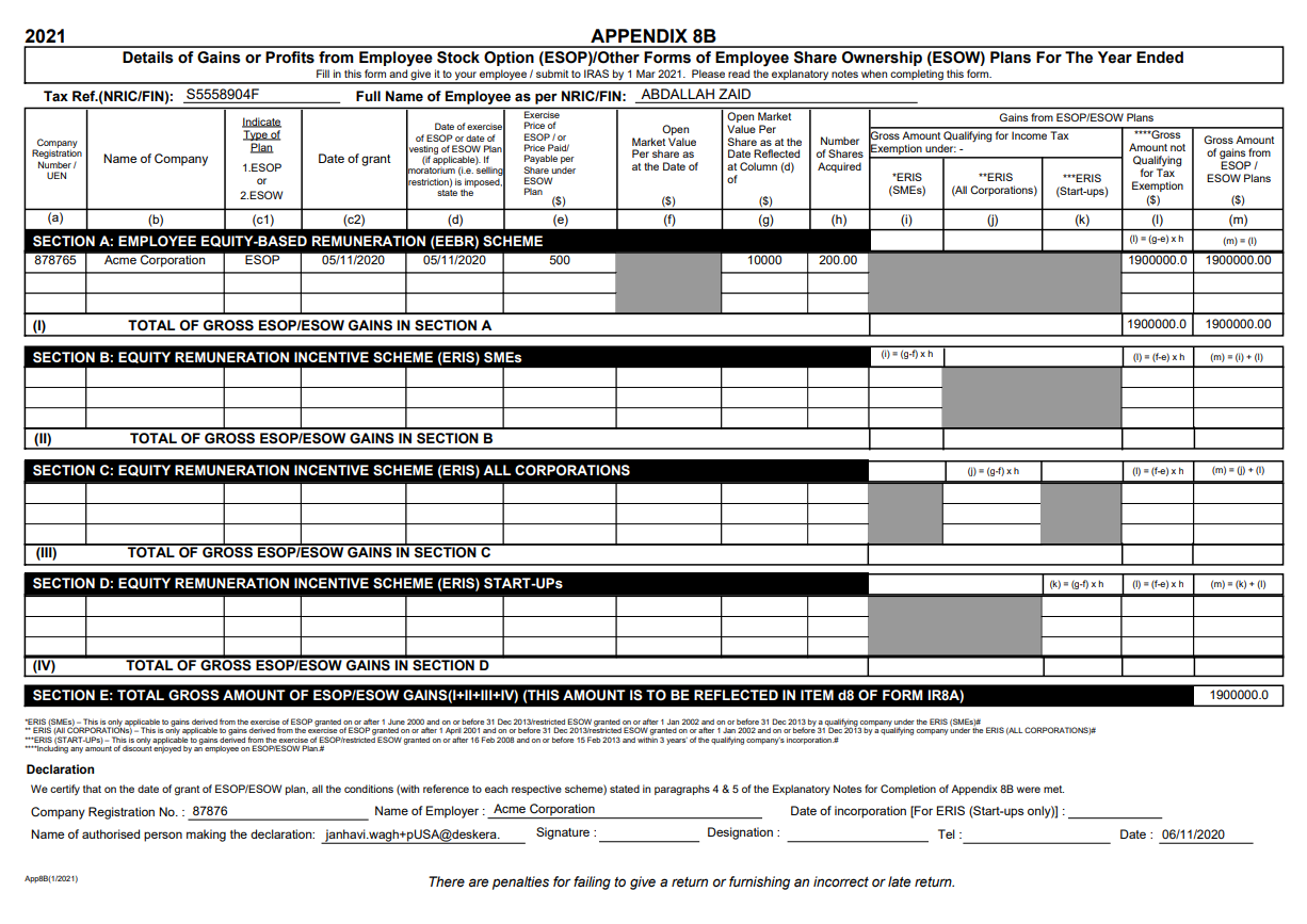 How to download Appendix 8A and Appendix 8B Forms using Deskera People?