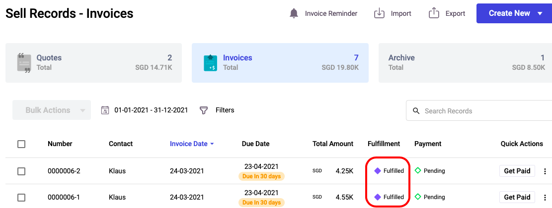How do I create a Partial Invoice?