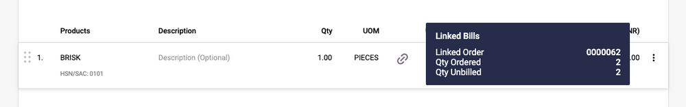 How to create partial bill in Deskera Books+?