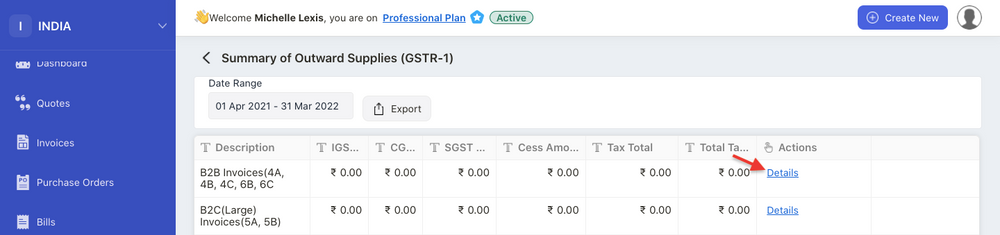 India: How to generate GSTR-1 Report?