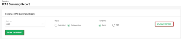 How to generate IRAS Summary report using Deskera People?