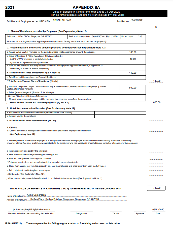 How to download Appendix 8A and Appendix 8B Forms using Deskera People?