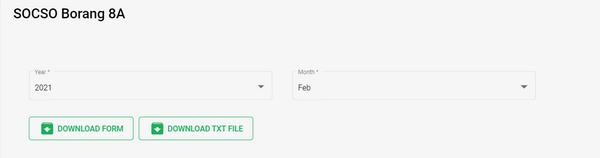 How to generate SOCSO Borang 8A Form/TXT File in Deskera People?