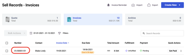 How can I create a new document numbering format in Deskera Books?