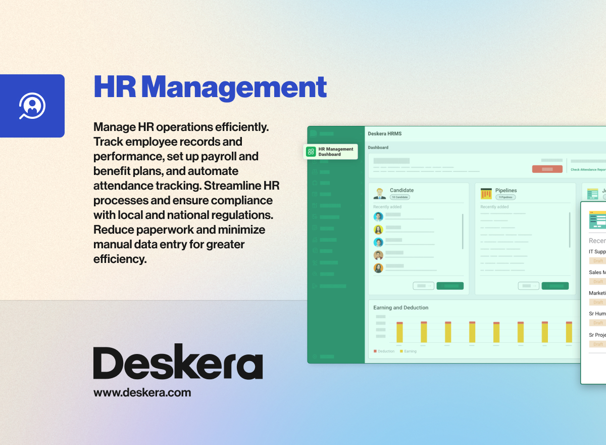 Deskera HR Management System - Streamline HR Processes | Boost Efficiency