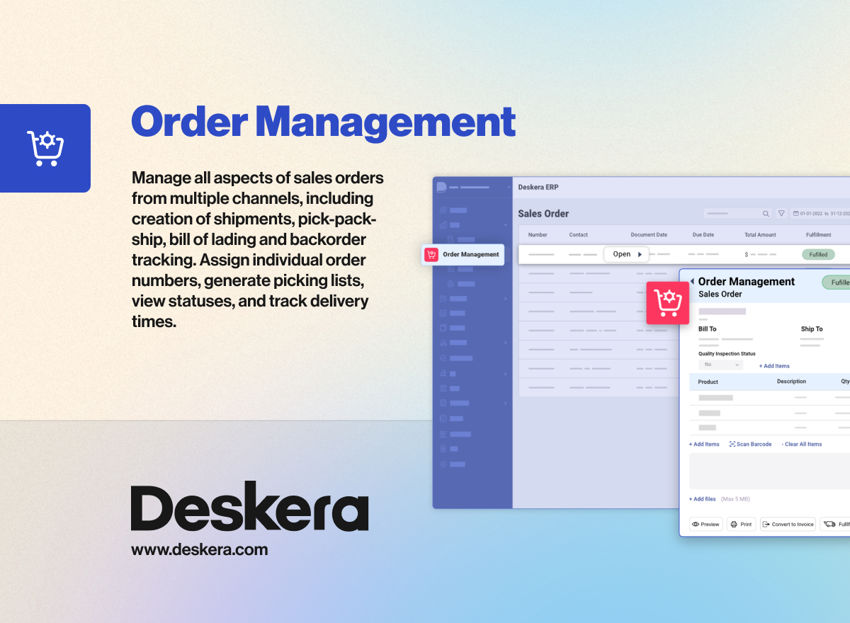 Deskera Order Management System | Streamline Order Fulfillment