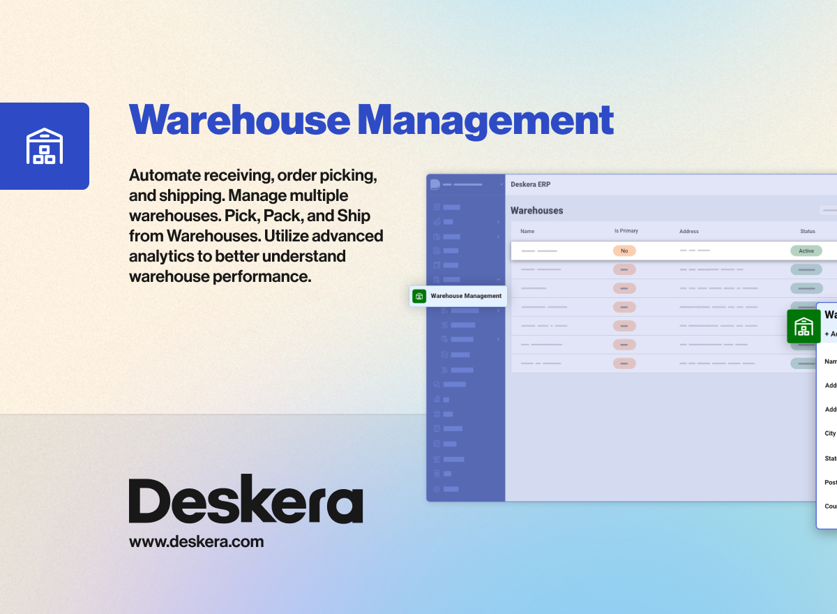 Deskera Warehouse Management System | Automate Operations