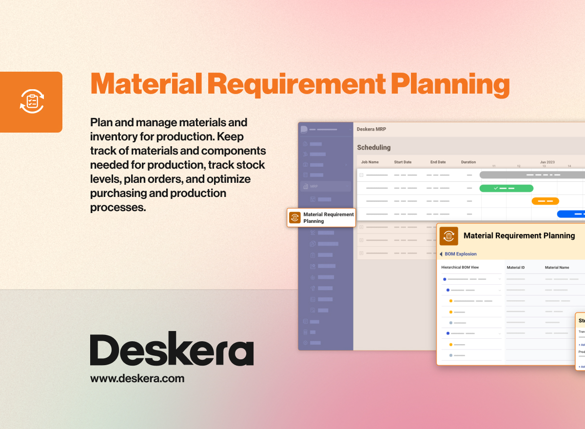 Deskera Material Requirement Planning | Inventory Management for Production Deskera Material Requirement Planning | Inventory Management for Production